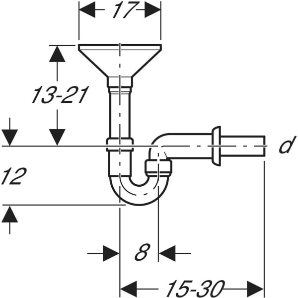 Geberit P-traps for devices, with oval inlet funnel | Geberit product ...