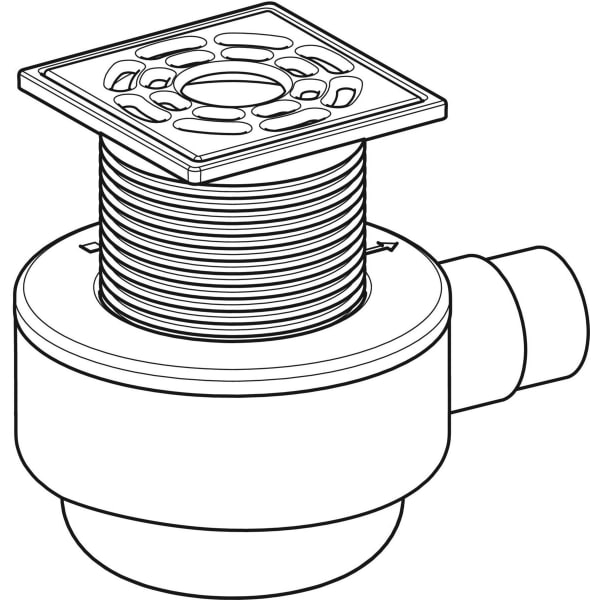 Geberit Aquorea floor drain, 10 x 10 cm hole grating | Geberit product ...